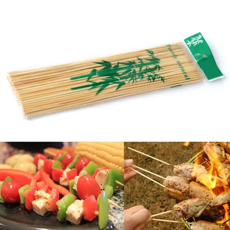 Portable Barbecue Sticks Disposable Non-toxic Bamboo Skewers BBQ ...