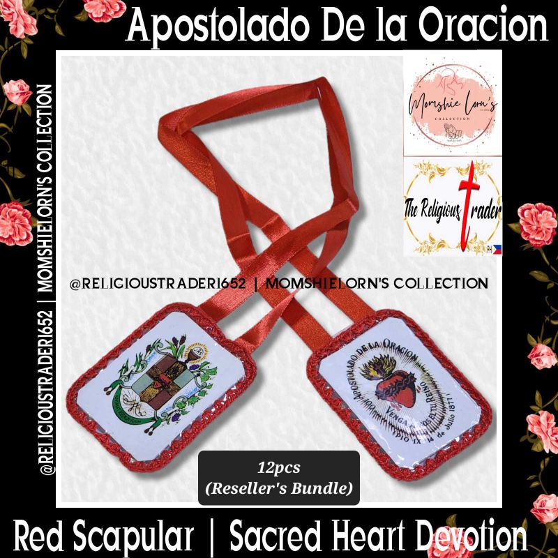 Red Scapular 12pcs (RESELLER'S | WHOLESALE BUNDLE) Apostolado De La ...