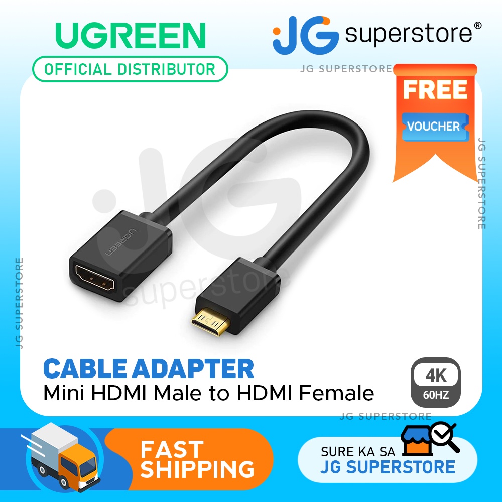 UGREEN HD 1080P 4K Mini HDMI Male to HDMI Female Cable Connector ...
