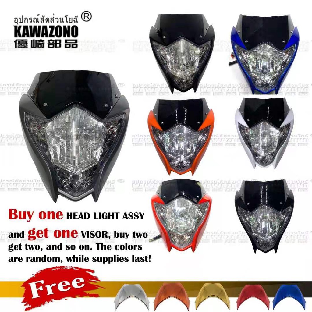 HEADLIGHT for RAIDER 150 FREE VISOR COD GOOD QUALITY | Shopee Philippines