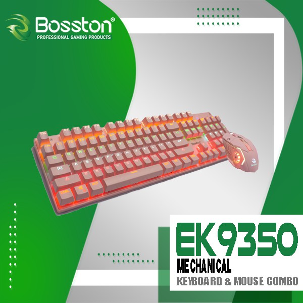 Bosston EK9350 Mechanical Keyboard and Mouse Combo | Shopee Philippines