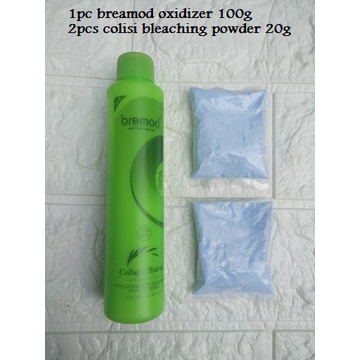 1pc Bremod Oxidizer 100ml and 2pcs Colisi Bleaching Powder for Hair set ...