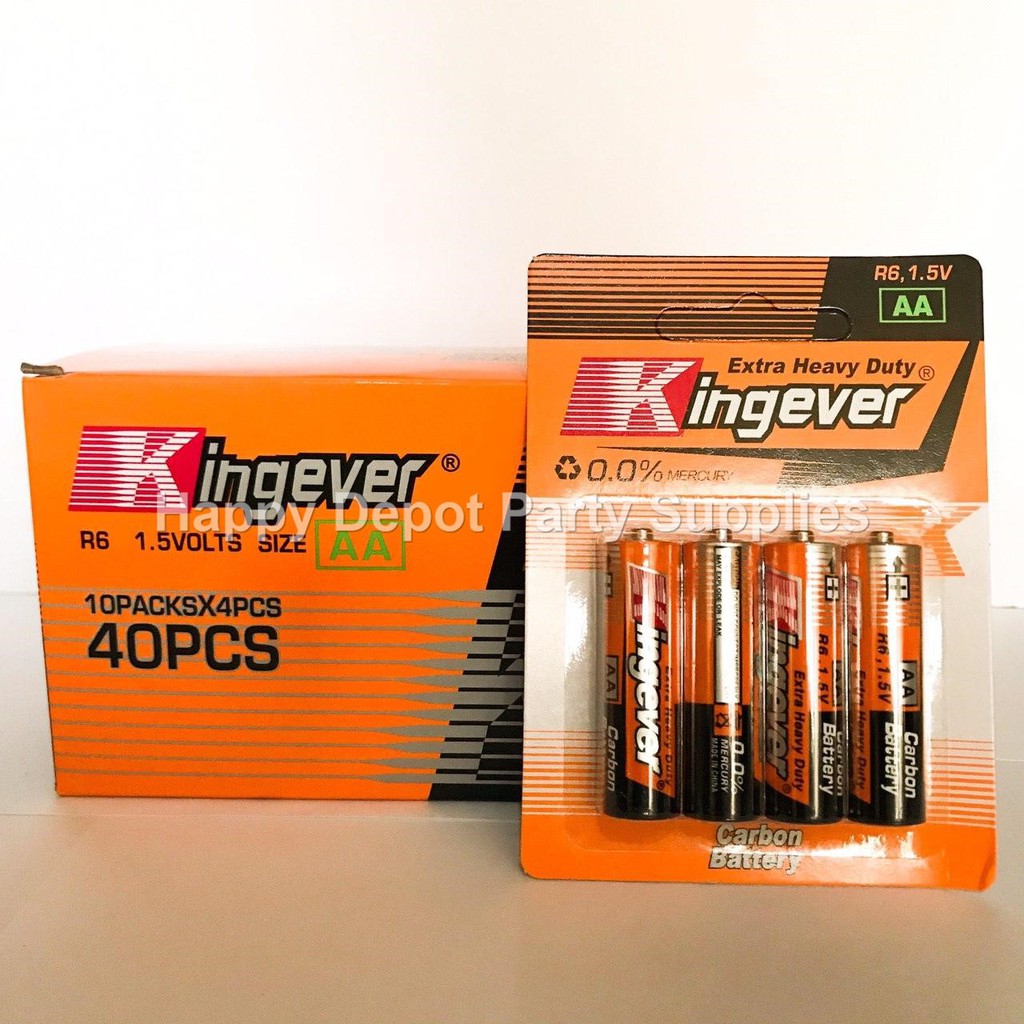 Kingever Extra Heavy Duty Battery (40pcs) | Shopee Philippines