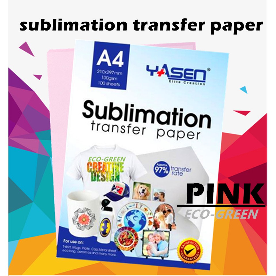 yasen pink sublimation Paper 100pcs per pack | Shopee Philippines