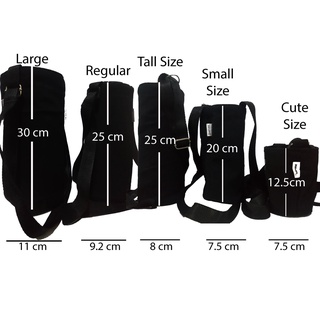 Personalized Canvas Tumbler Bag Black/ White (tumbler not included ...