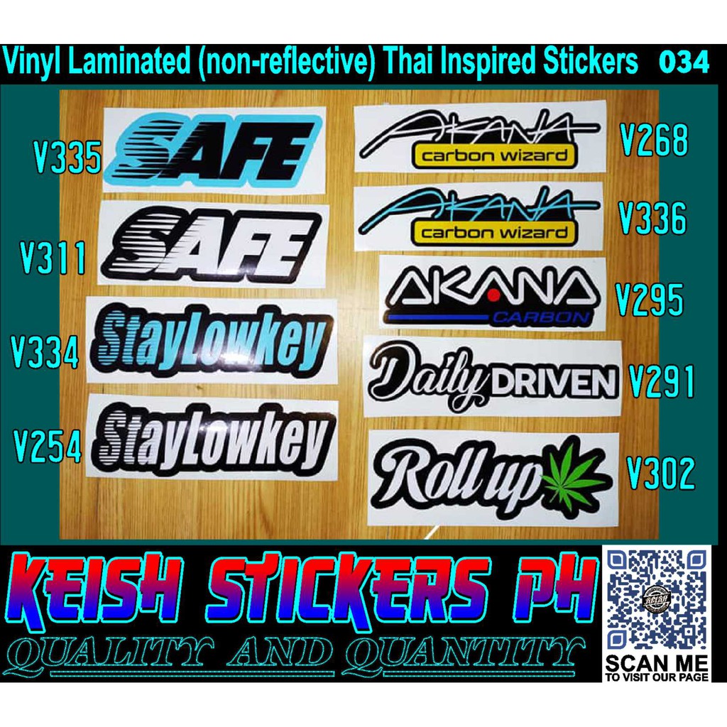 Vinyl Laminated Stickers 034 | Shopee Philippines