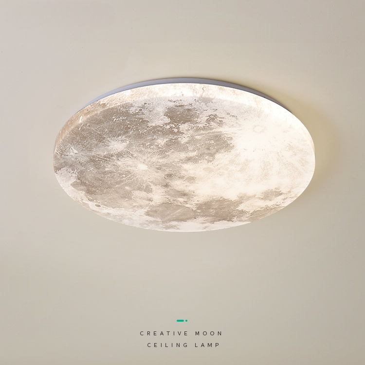 Modern Bedroom Moon Ceiling Light Led Lighting Fixtures Simple Nordic ...