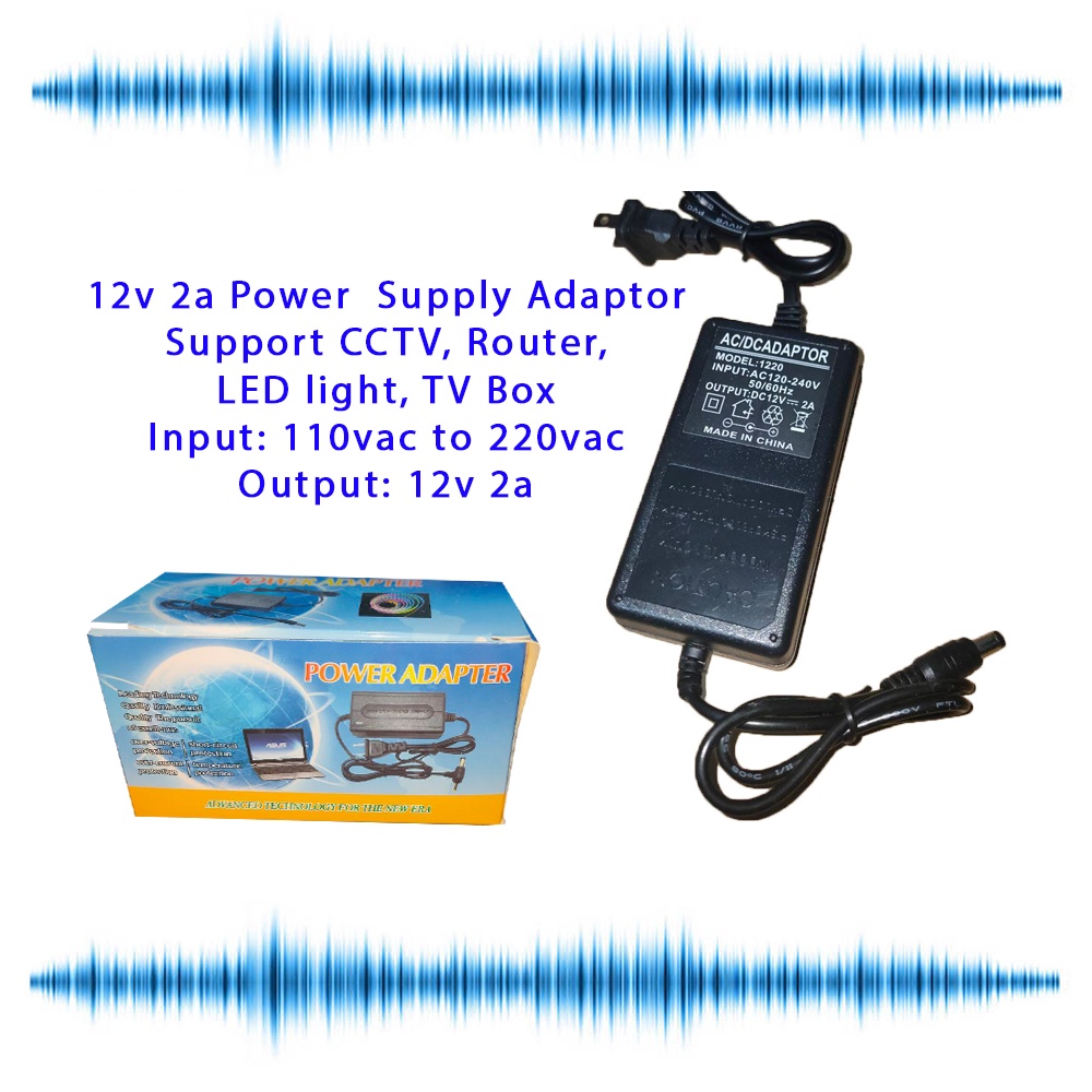 12V 2A Power Adaptor AC to DC Rainproof CCTV Power supply Adapters TV ...
