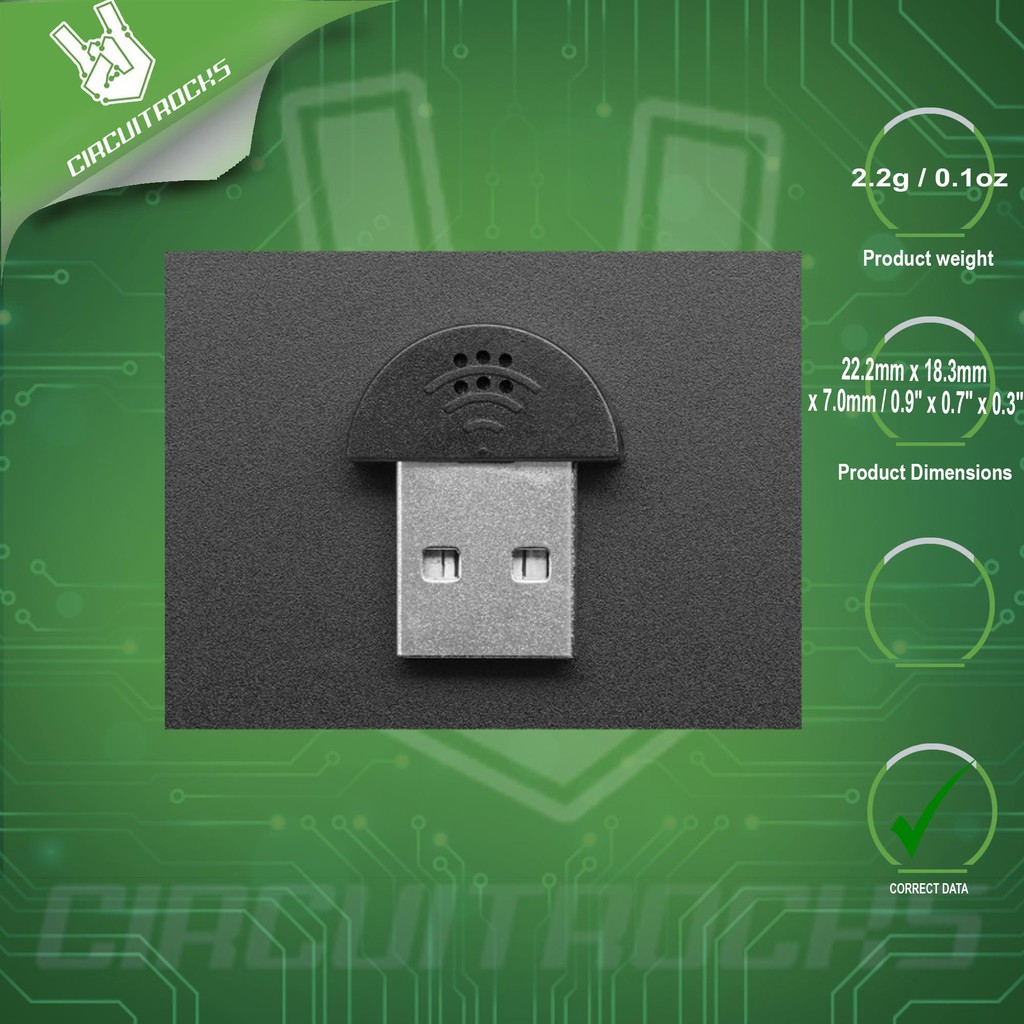 USB Mini Microphone for Laptop Computer Raspberry Pi SBC | Shopee ...