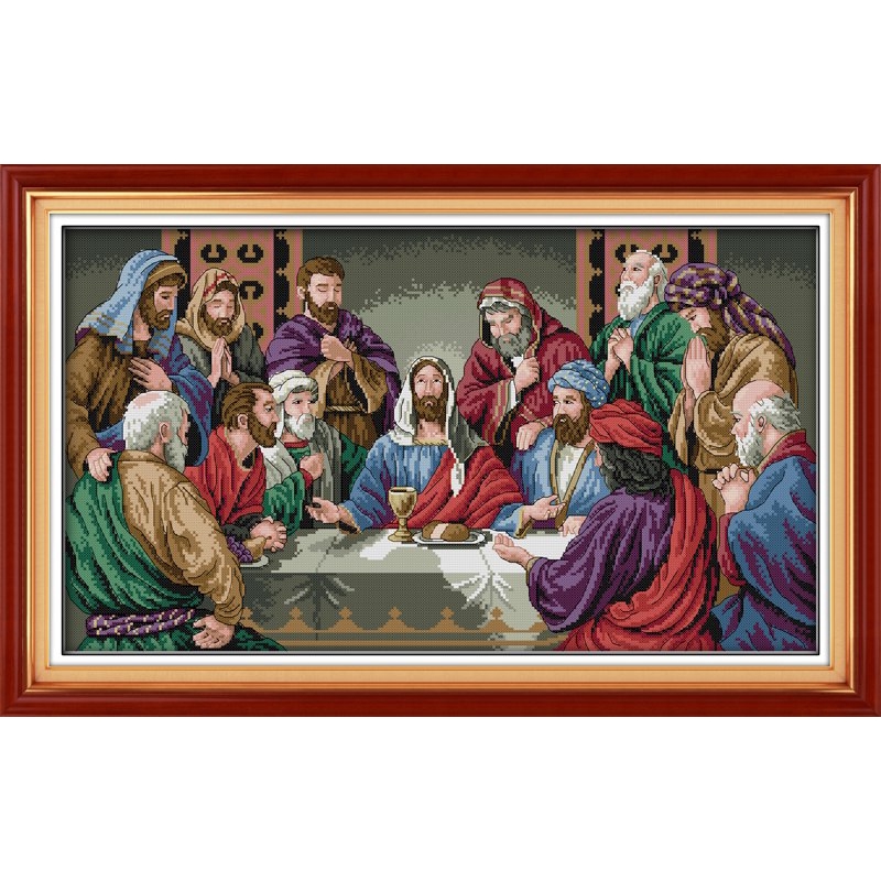 The Last Supper Cross Stitch Set DIY Chinese Cotton Kit Embroidery ...