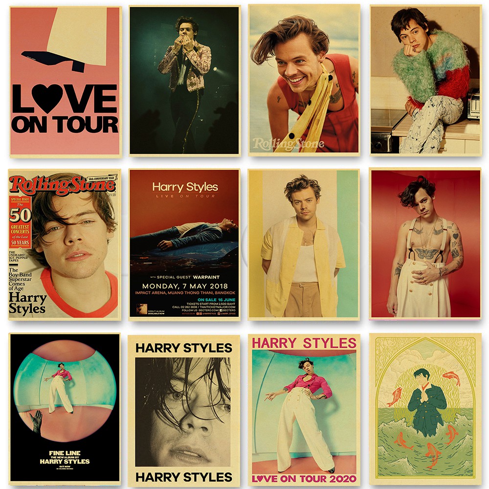 Famous British Singer Harry Styles Poster Kraft Paper Vintage Posters ...