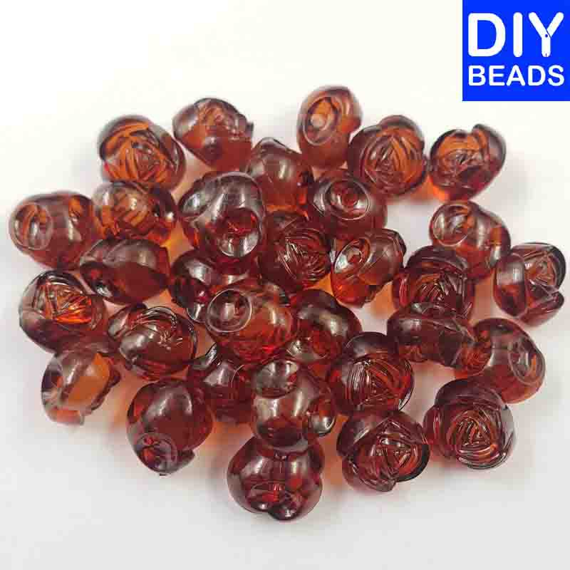 Acrylic Rose Buds Beads 15mm (250grams) - Resilient Store