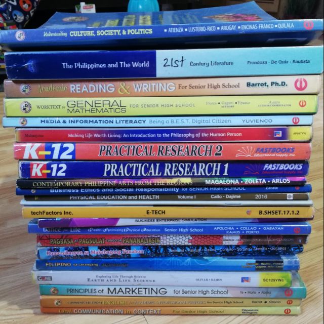 SHS BOOKS ABM STEM HUMMS GAS STRAND Senior High School Grade 11 And 