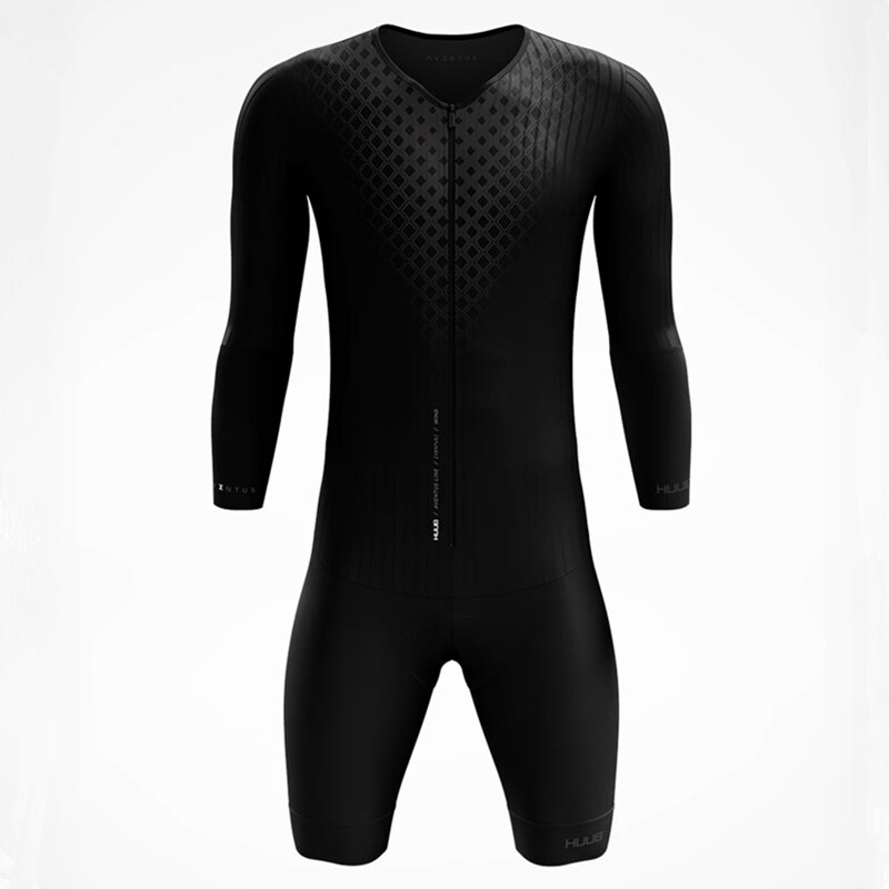 HUUB black jumpsuit Long sleeve shorts bike suit 2020 Men cycling Jersey Triathlon skinsuit ...