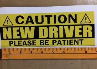 Vinyl Sticker - CAUTION NEW DRIVER | Shopee Philippines