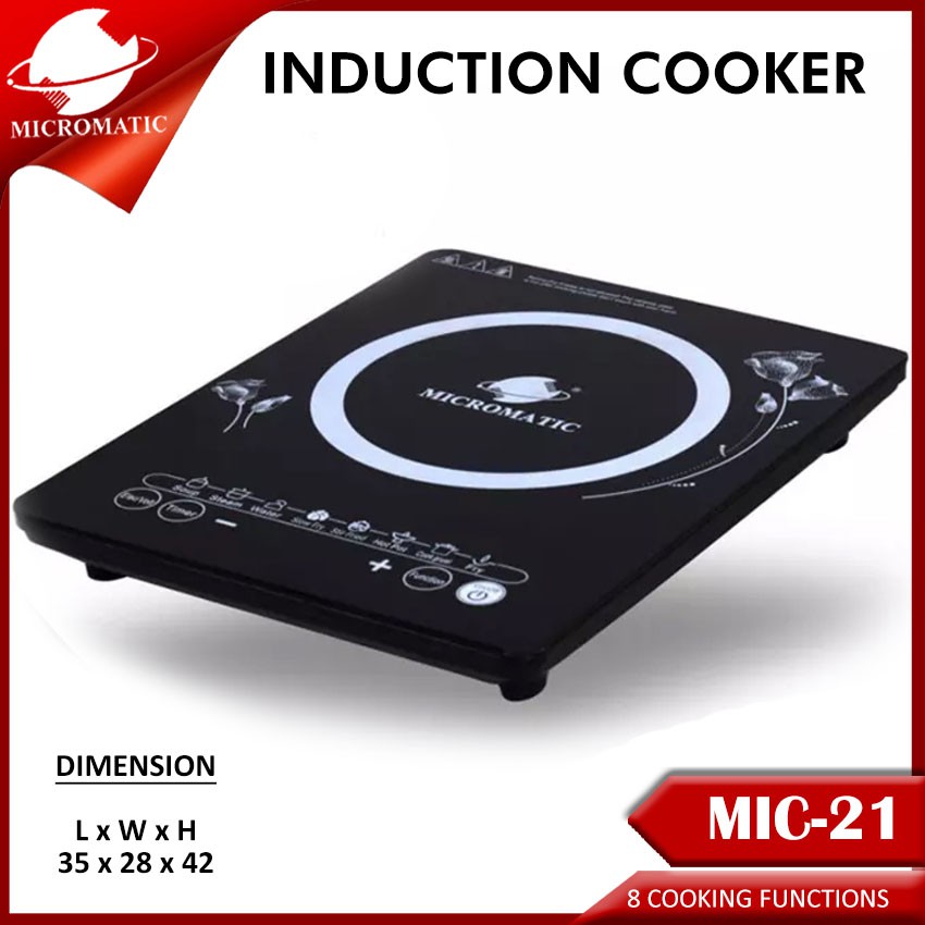 Micromatic MIC-21 1600watts 8 Multiple Cooking Functions Induction Cooker | Shopee Philippines