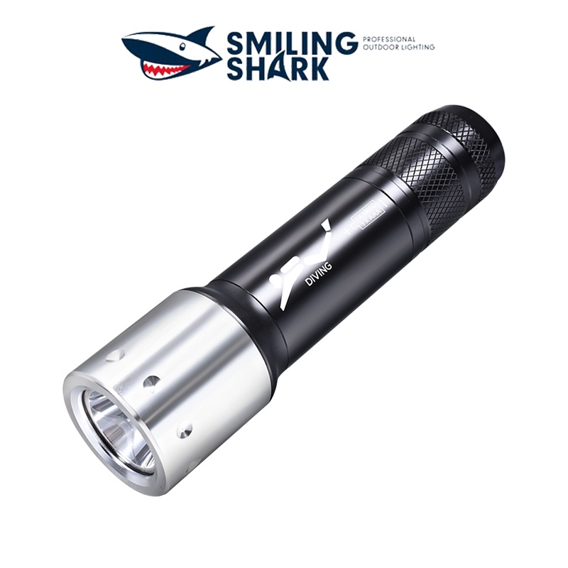 Smiling Shark Original Diving Flashlight Px8 Waterproof Torch Light Led T6 350 Lumen Super ...