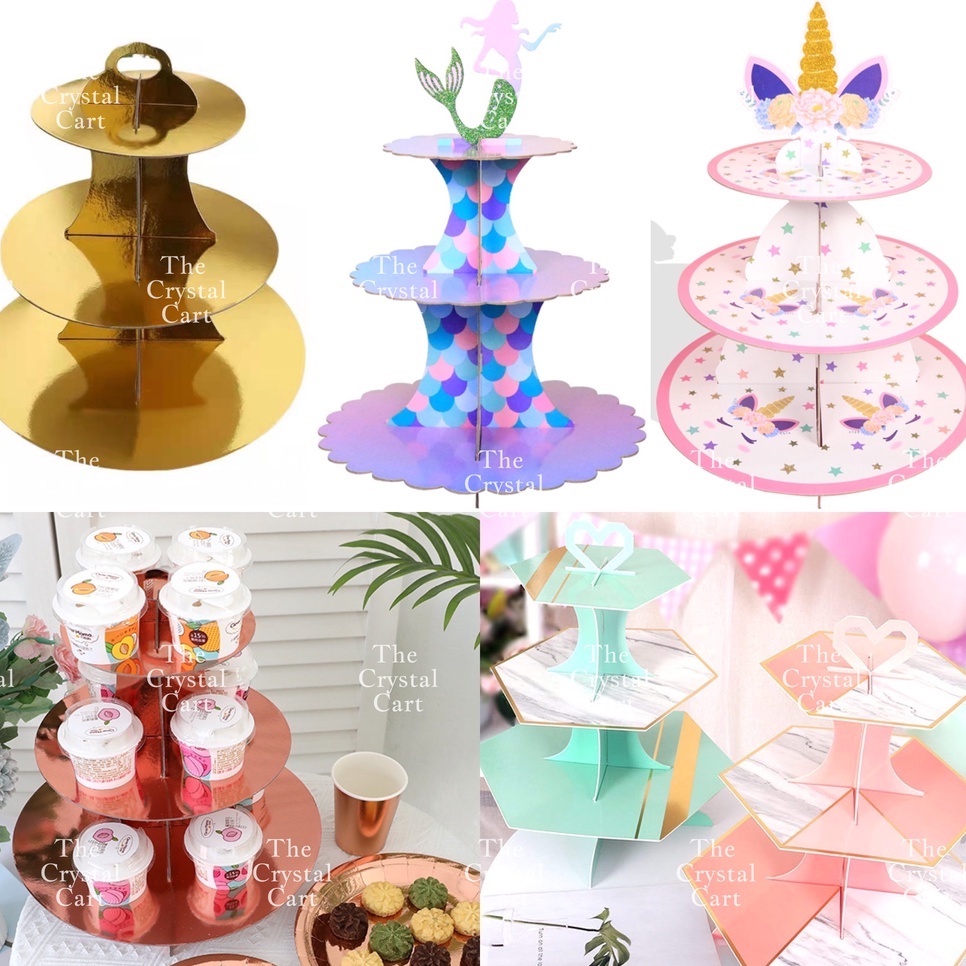 3Layer Cupcake Stand Birthday Party Cake And Dessert Displays TCC ...