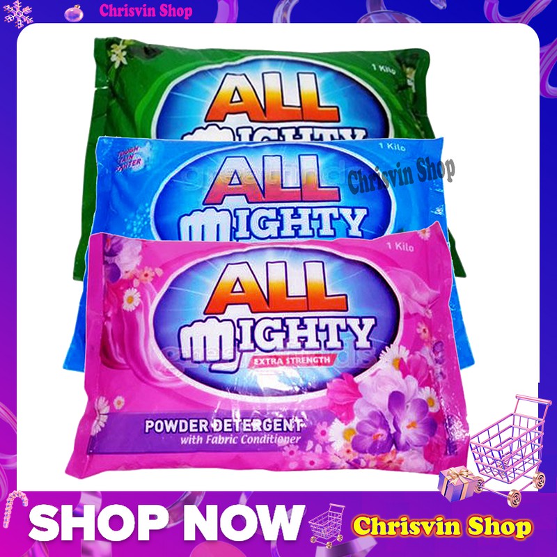 All Mighty Clean Laundry Powder Detergent - 1 Kilo | Shopee Philippines