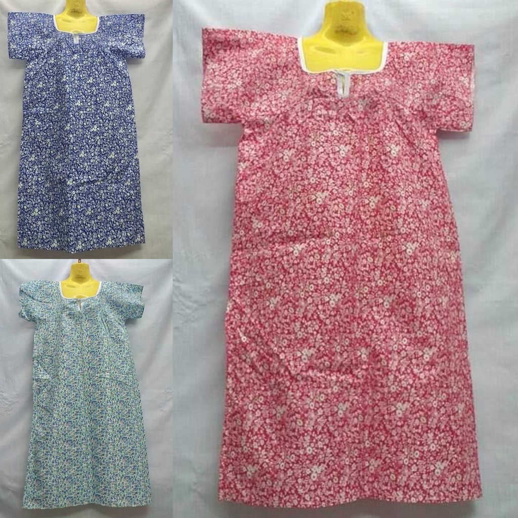 Duster Chinese Cotton Miniprints Summer Pambahay Pantulog Daster Dress ...