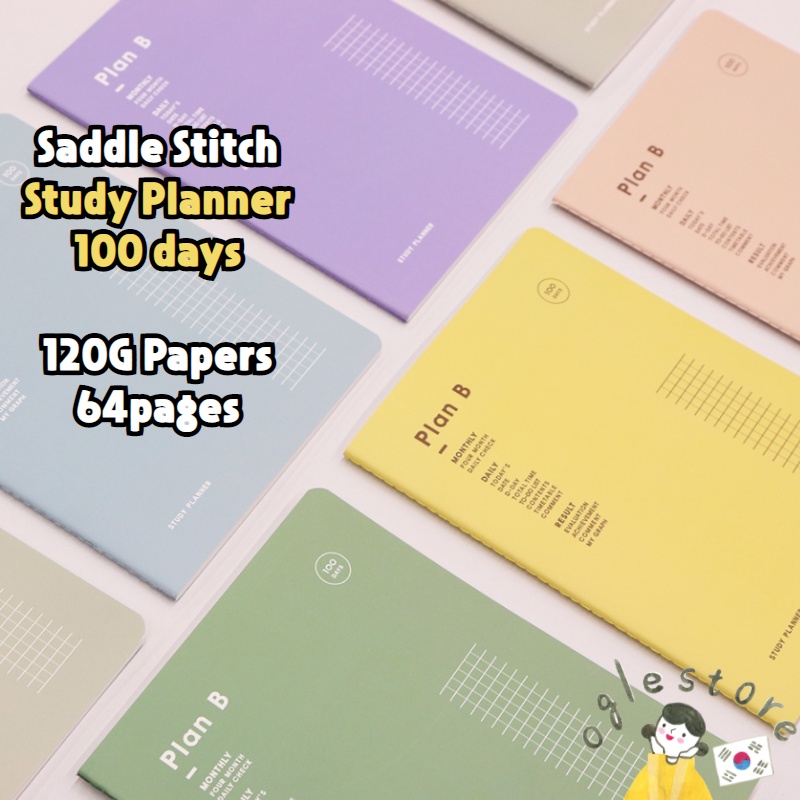 Korean Study Planner 100days Study Note 3months Plan B Stucy Planner ...