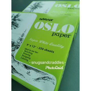 Advance Oslo Paper - 9" x 12 " - 250 sheets - 100 GSM | Shopee Philippines