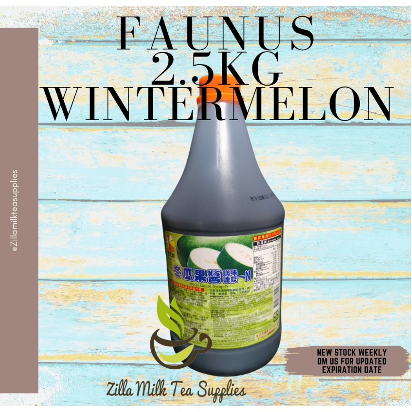 Faunus Wintermelon syrup 2.5kgs for Milktea, Milk Tea, Fruit Tea, Green ...