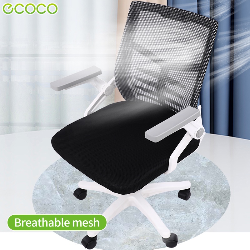 ECOCO Office Swivel Chairs Mesh Lumbar Support Mid-Back Heavy Weight On ...