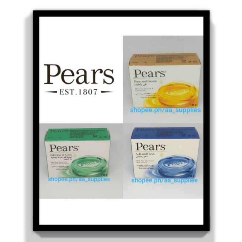 PEARS SOAP 125g (GUARANTEED 100% ORIGINAL) | Shopee Philippines