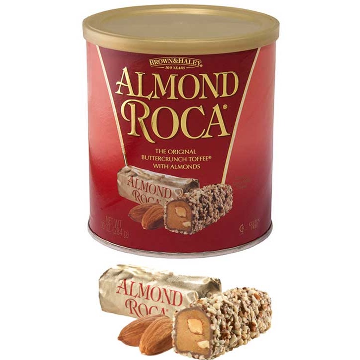 Brown & Haley Almond Roca - Buttercrunch Toffee with Almonds Canister ...