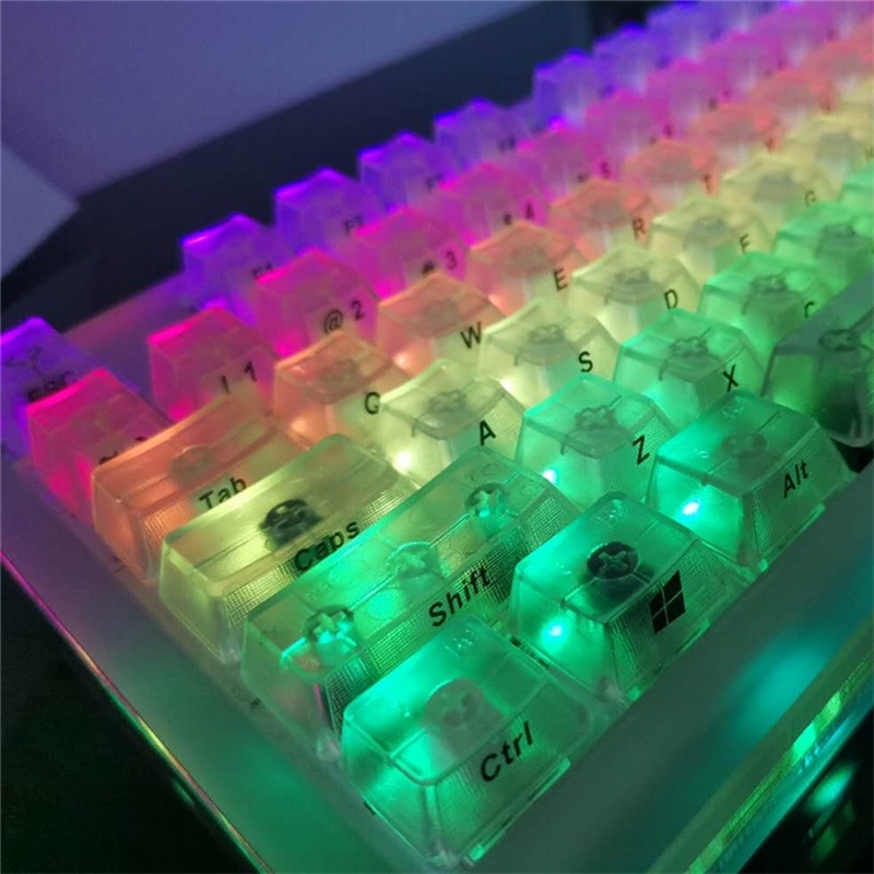 Side Engraved Sticker For Mechanical Keyboard Clear ABS Keycaps English ...