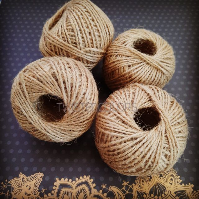 Jute String / Abaca String / Jute Twine Ribbon Souveneir Diy 50 meters ...