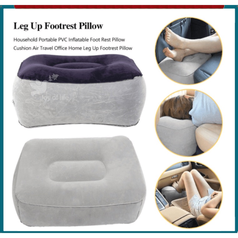 Portable Pad Mat Inflatable Footrest Pillow Home Outdoor Foot Relief ...