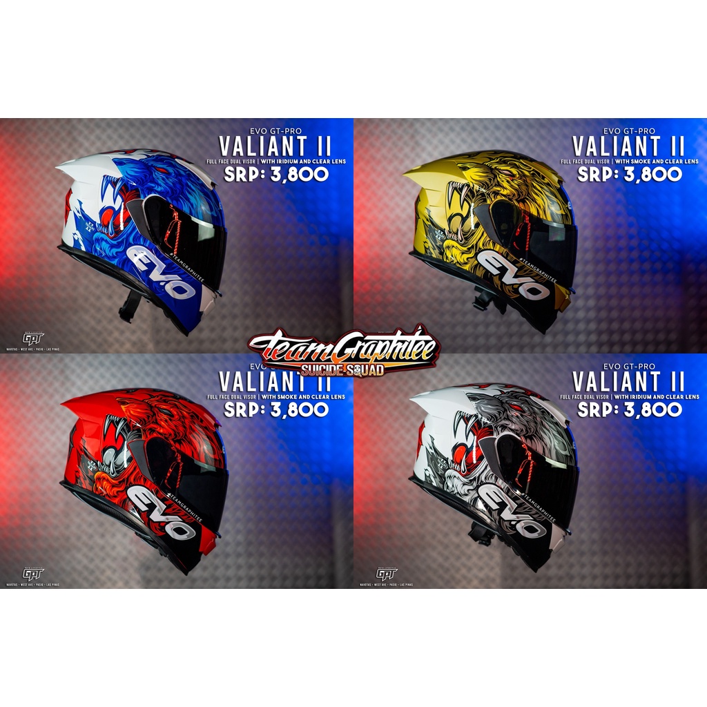 EVO HELMETS GT PRO VALIANT II (LENS MAY VARY) | Shopee Philippines