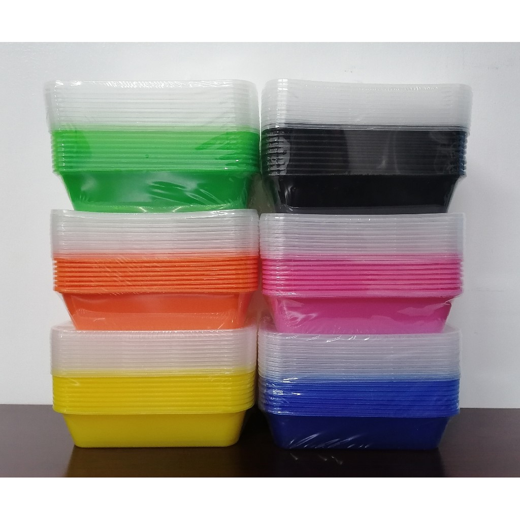 SKZ Microwavable Rectangle Plastic Container 10pcs 500mL / 750mL ...
