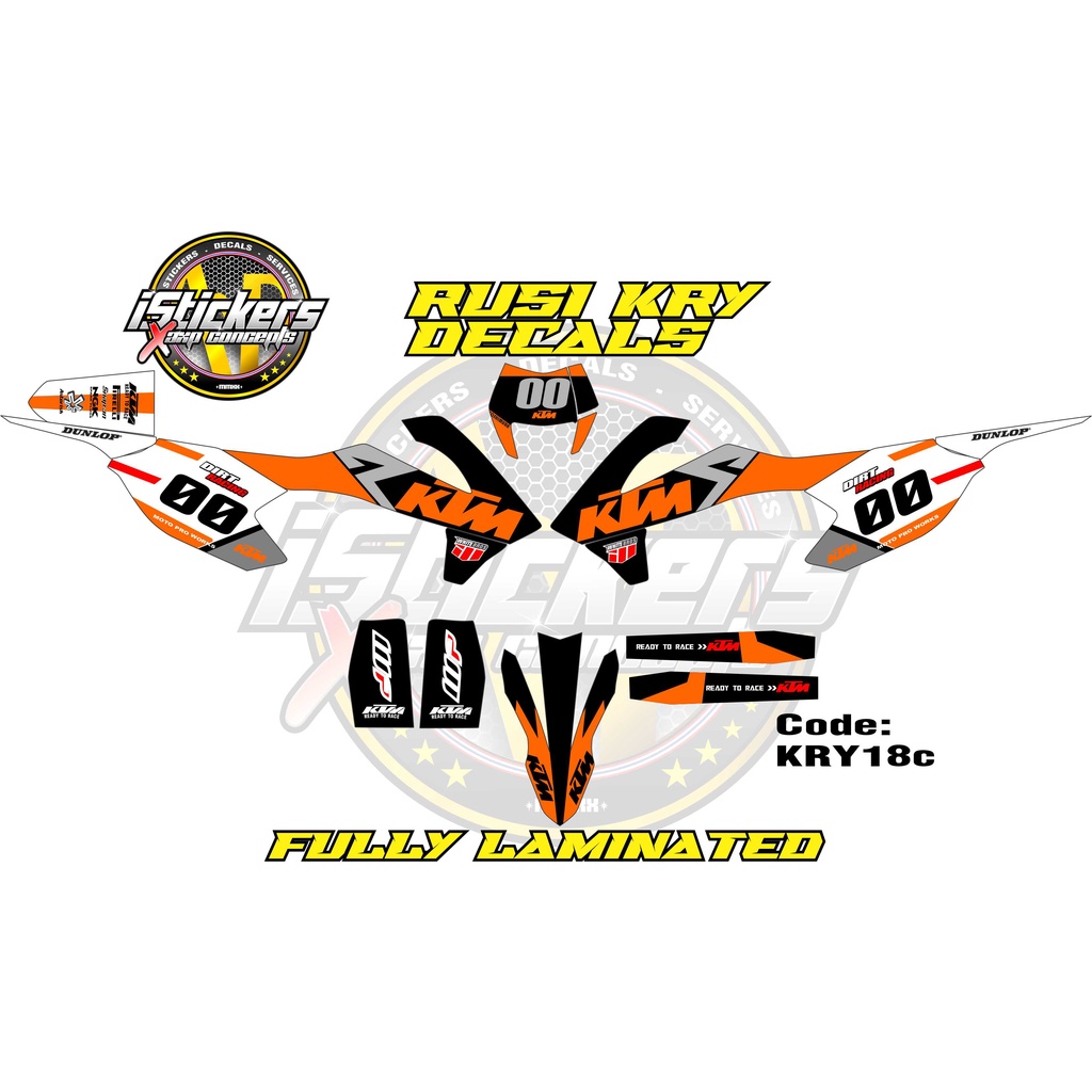 Rusi KRY 150/200 Full Decals Laminated KRY18 | Shopee Philippines