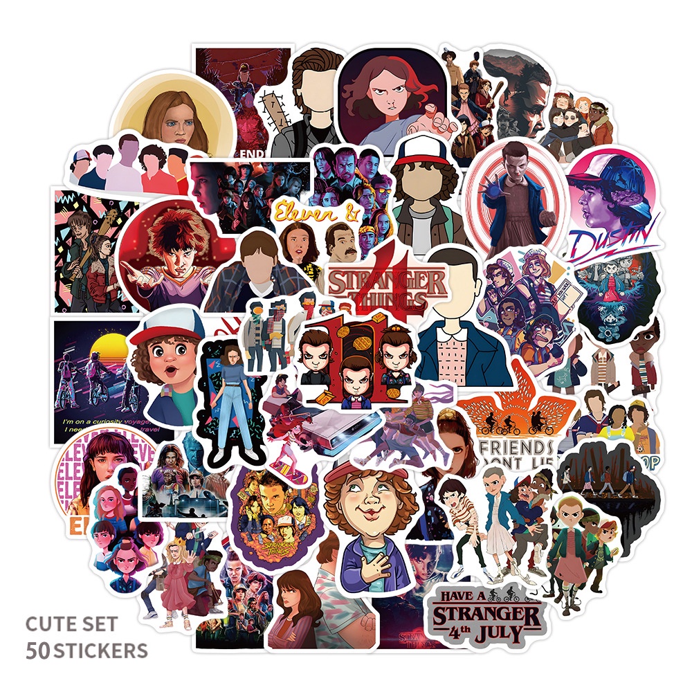 50PCS/Set Stranger Things Season 4 Hellfire Club Stickers For Suitcase ...