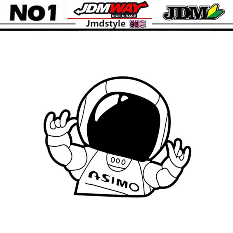 Car Culture Stickers Auto Robot Model Racing Logo For Asimo Decals JDM ...