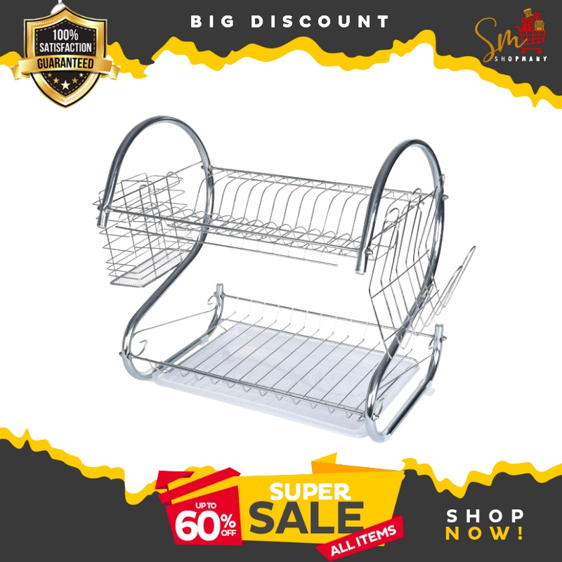 New Arrival 2 Layer Stainless Dish Drainer Rack Kitchen Organizer Dish ...