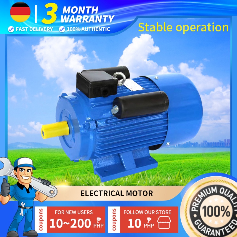 Single Phase Induction Electric Motor 0.25 HP-3.5HP Copper Aluminum ...