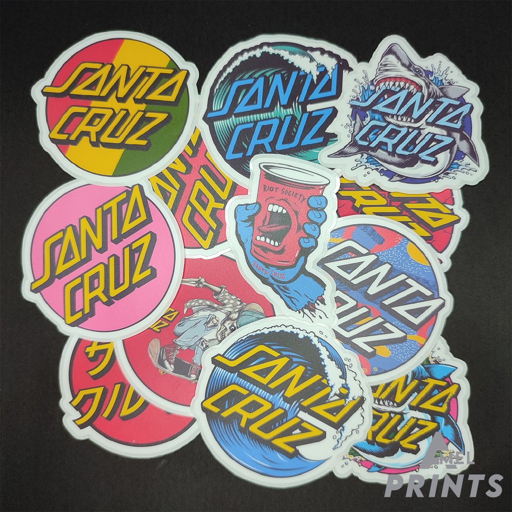 Santa Cruz Stickers - Vinyl Waterproof: Glossy, Matte, Glitter ...