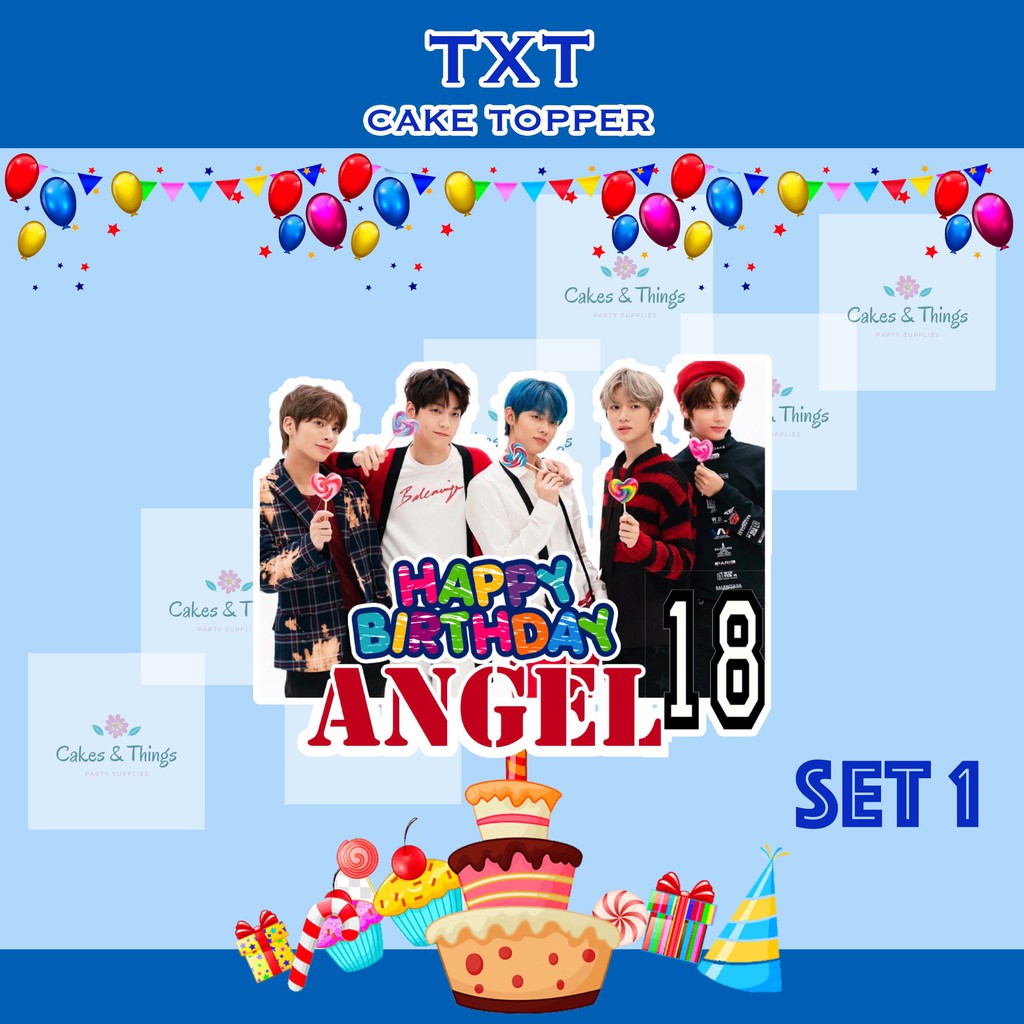 TXT KPOP CAKE TOPPER (6 X 8 INCHES) | Shopee Philippines