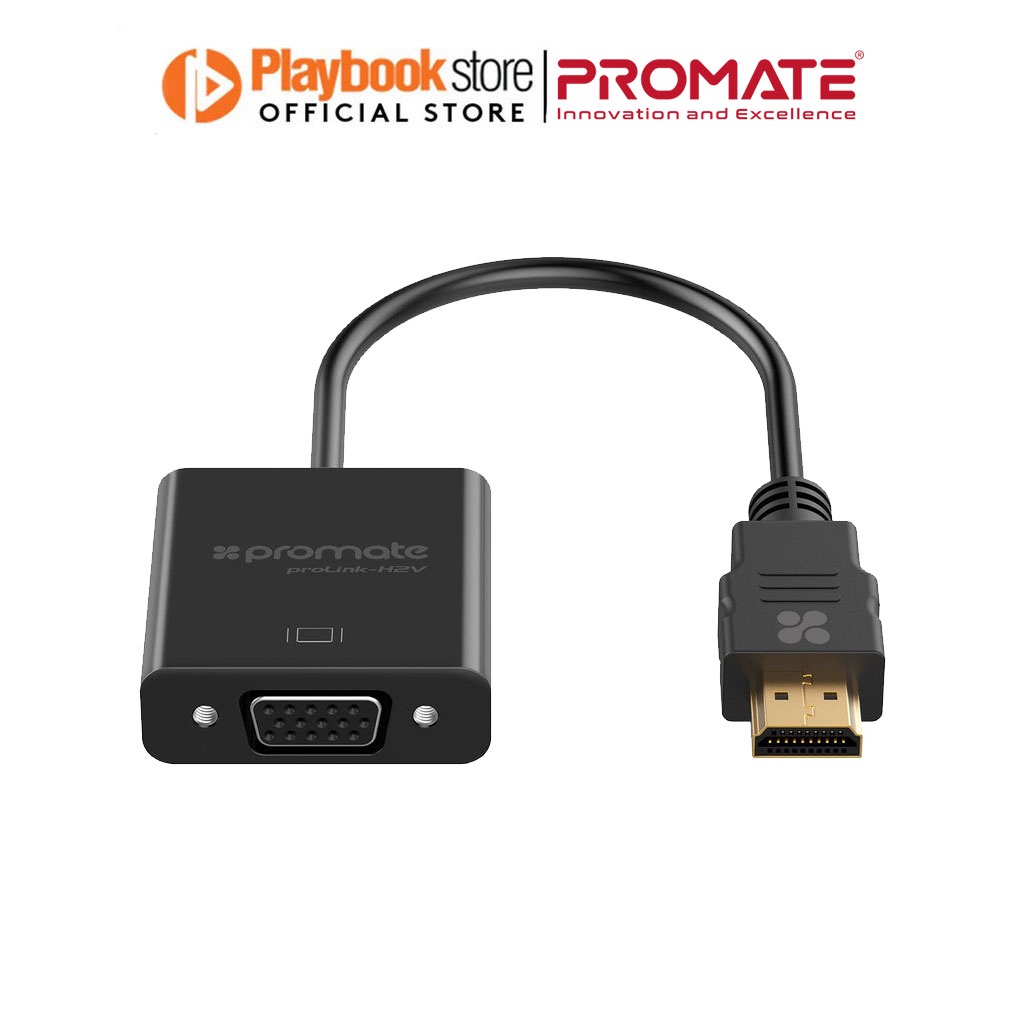 Promate ProLink-H2V HDMI To VGA Cable Adapter Kit for Computer, Apple ...