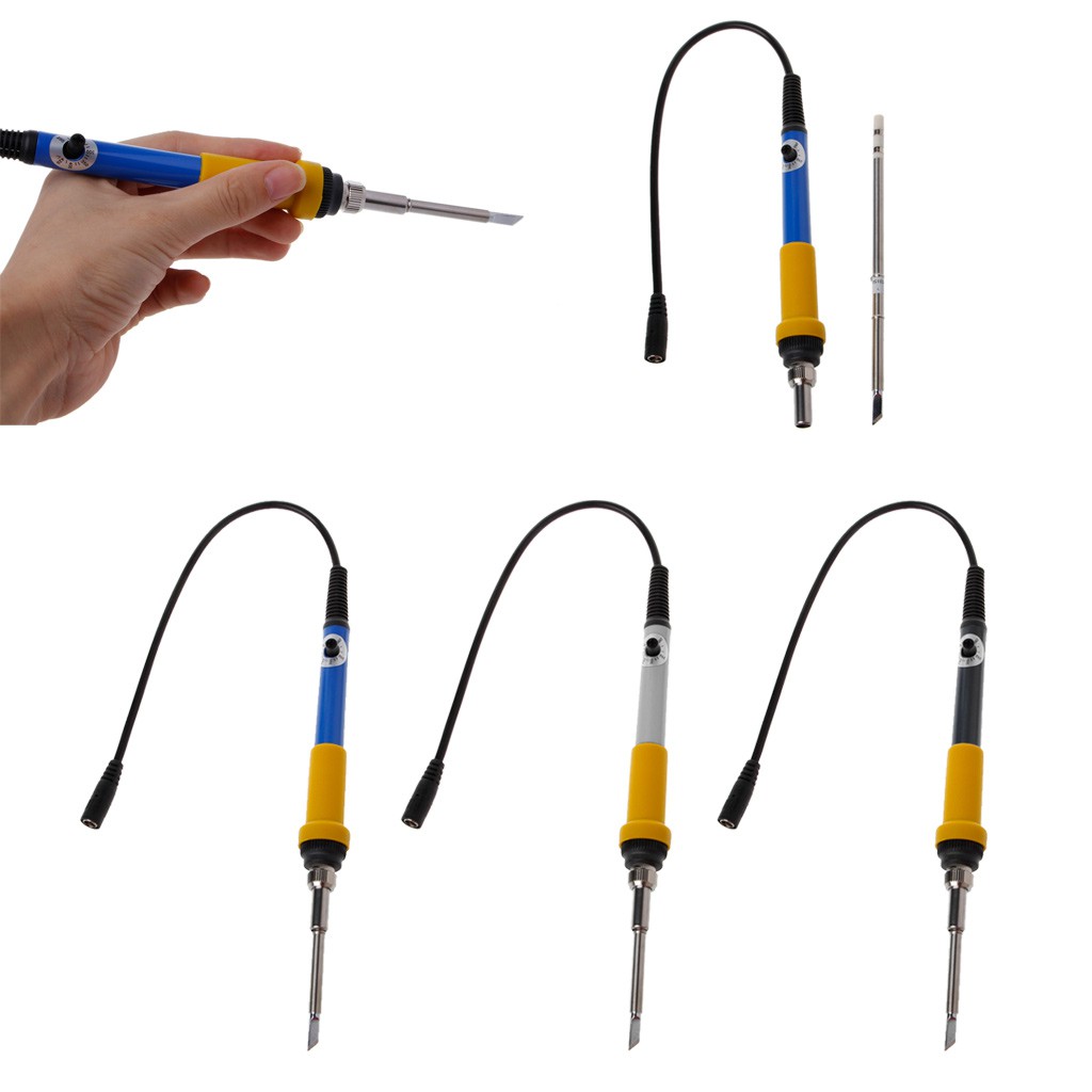 T12 DC 12-24V 75W Mini Electric Soldering Iron Adjustable Temperature ...