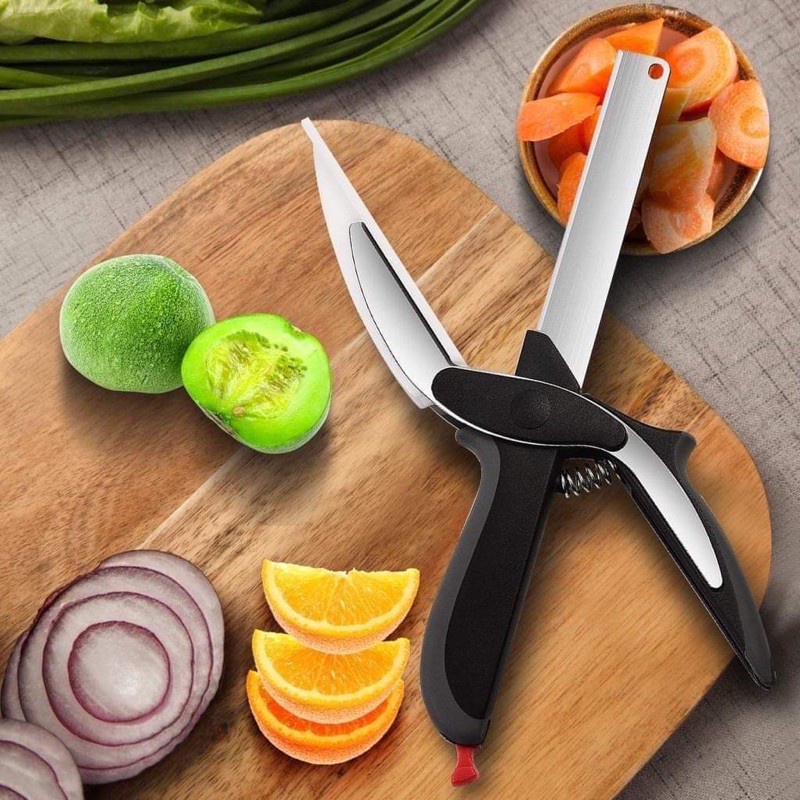 Clever Cutter 2in1 Knife & Cutting Board Scissors | Shopee Philippines