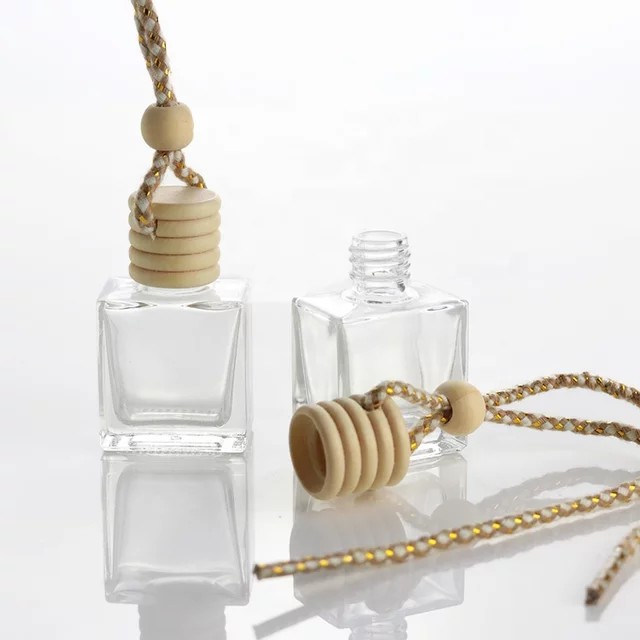 10ml Square Clear Flat Empty Bottle for Hanging Diffuser, Car Diffuser ...