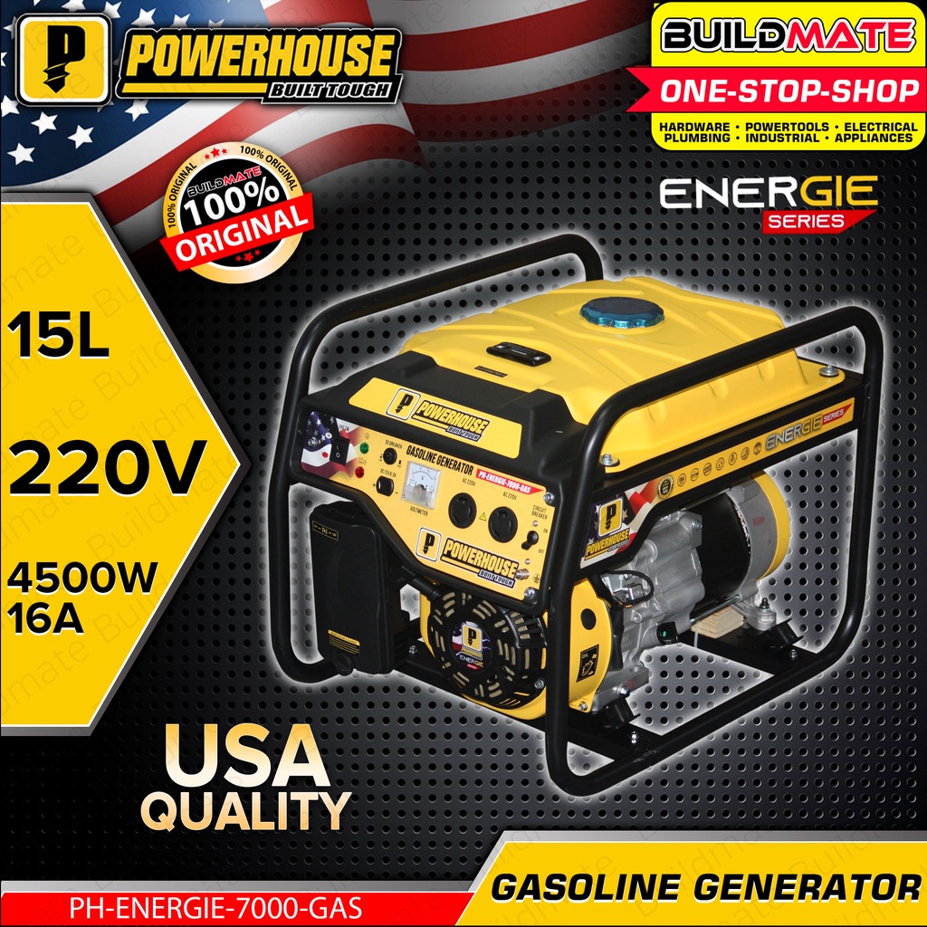 POWERHOUSE ENERGIE SERIES Gasoline Generator Recoil Start Max Power 4 ...
