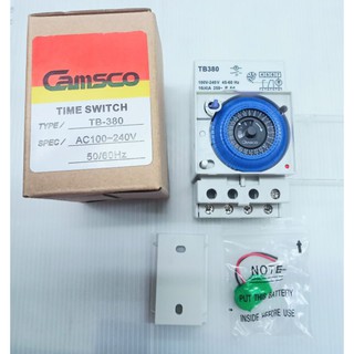 Camsco TB-380 24 hrs timer with back up battery din rail type | Shopee ...