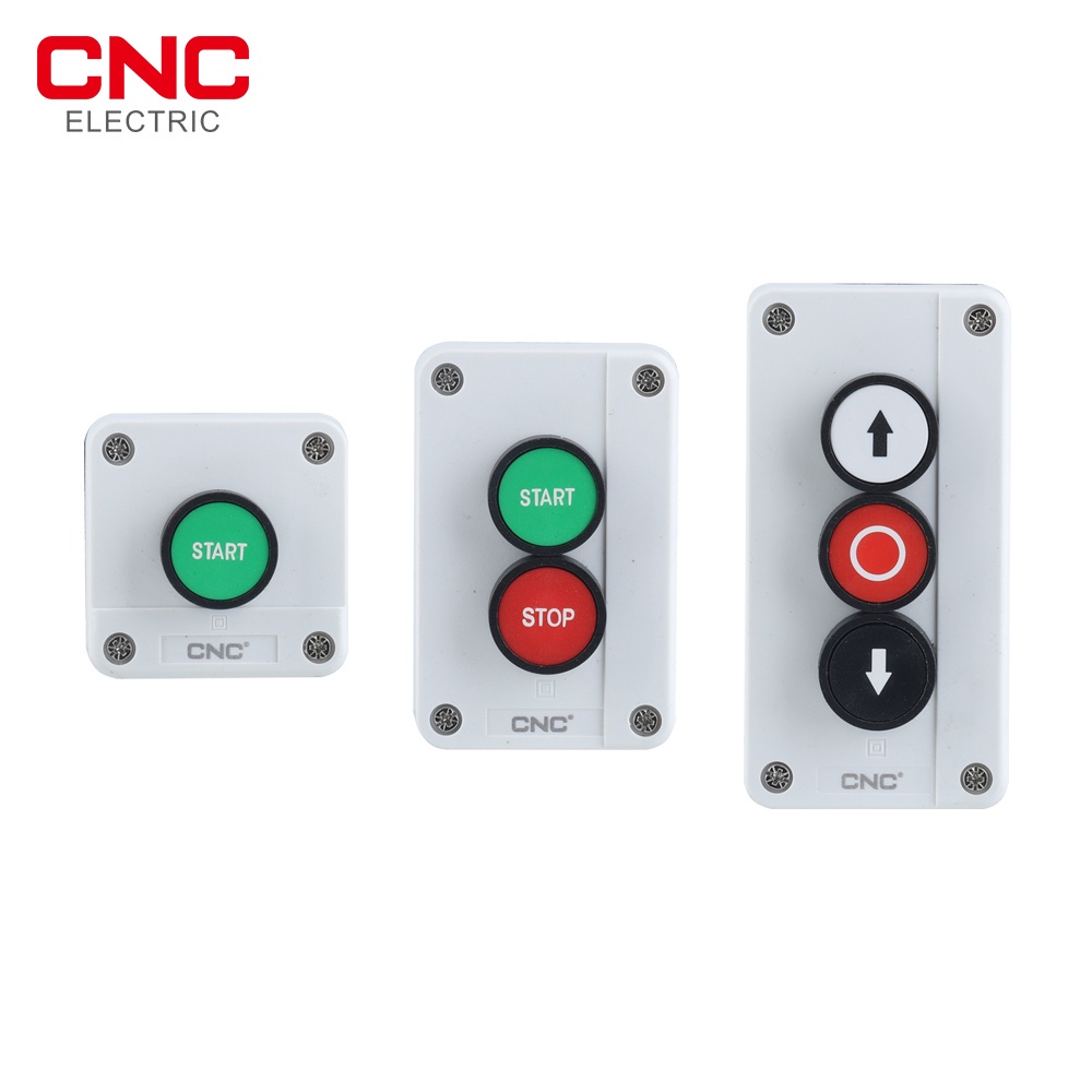 CNC Push Button Switch Control Box Waterproof Button Indicator Light Plastic Case Emergency Stop ...