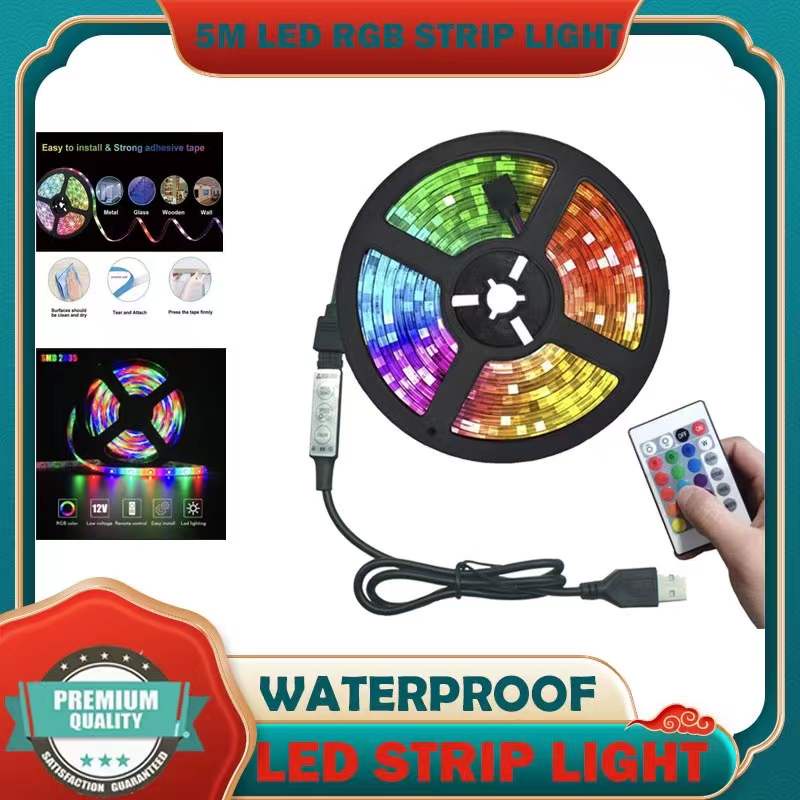 5M LED RGB Strip Light SMD 3528 Flexible Light Diode Tape Ribbon Fita ...